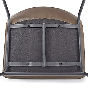 George PU Leather Dining Chair Set of 2 (Brown)