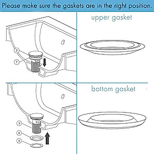 KES Bathroom Sink Drain without Overflow Pop Up Drain Assembly Vessel Sink Stopper Matt Black, S2007D-BK