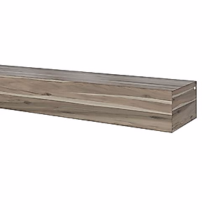 Pearl Mantels 492-60-WEATHER Acacia Wood Fireplace Mantel Shelf, 60", Weathered Finish