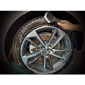 GLOSSONLY Car Tire Brush, Car Detailing Wheel Cleaning Brush, Wheel & Rim Brush for Car Rim, Easy Scrubbing for Car, Truck, SUV & Motorcycle