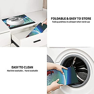 Guitar Girl Printed Drying Mat For Kitchen Ultra Absorbent Microfiber Dishes Drainer Mats Non-Slip Silicone Quick Dry Pad - 18 X 16inch