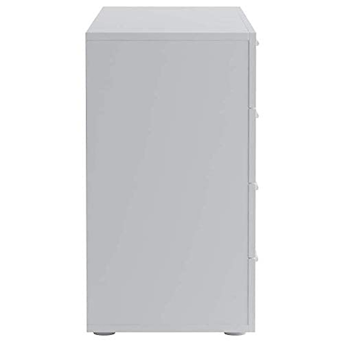 Levan Home Contemporary 8 Drawer Double Bedroom Dresser in White with Modern Silver Color Bar Handles