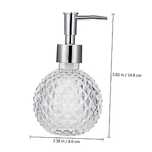 Cabilock 3 Pcs Lotion Bottle Glass Pump Bottles Shower Dispenser Bottles Shower Bottles Refillable Portable Bottle Cover Shampoo Dispenser Dish Soap Dispenser Glass Bottle Hand Travel Gel