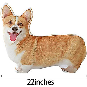 MISS TUTU Corgi Dog Super Soft Plush Throw Pillow Animal Pillow Plush Cushion
