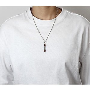 COSUMOSU Tibetan Vajra Dorje Pink Gold 925 Sterling Silver Pendant Charm Amulet