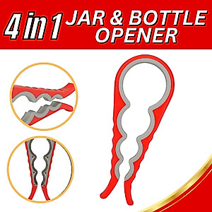 Jar Opener Quick Lid Bottle Cap Grip Twister Remover for Weak Hands, Seniors and Children Rubber Jar Gripper Pad