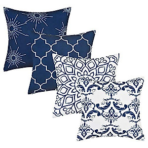 Fascidorm Throw Pillow Covers Modern Decorative Throw Pillow Case Cushion Case for Room Bedroom Room Sofa Chair Car, Blue, 20 x 20 Inch