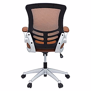 Modway Attainment Mesh Vinyl Modern Office Chair in Tan