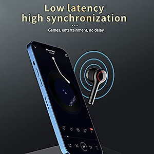 Hopishy L31 pro True Wireless Bluetooth V5.0 Headset with Smart Digital Screen Binaural Charging Bay in-Ear Headset High-Definition Call Earphone Suitable for Smart Phones, Sports, Running, Outdoor