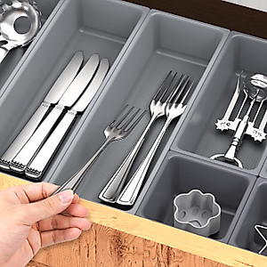 OFFSIR Utensil Organizer for Kitchen Drawers, Silverware Organizer, Cutlery Tray, Drawer Dividers Organizers and Storage -7 PCS