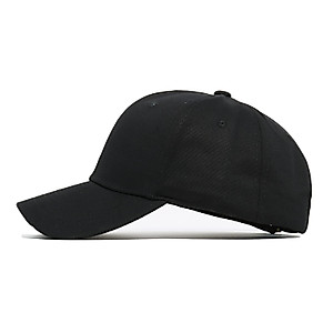 Cross Embroidery Baseball Cap,Adjustable Structured Dad Hat for Men Women Sun Hat (Black-1)