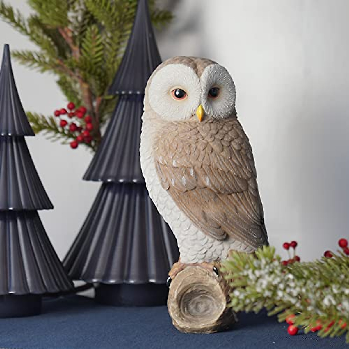 LC LCdecohome Owl Outdoor Statues Garden Yard - Decoration Home Decor Indoor Desk Tabletop Collectible Figurines Ancient Retro Collection 11" x4.5" x5 Inch