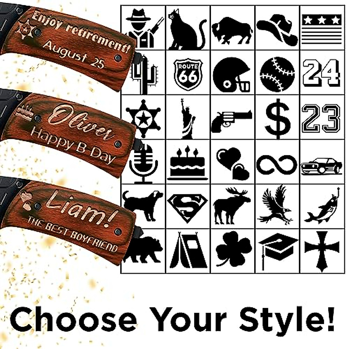 Grand Way Customized Pocket Knife - Personalized Gift for Men & Women Dad Birthday Presents Dads Father Husband Mens Gifts Him Anniversary Ideas 0207 PS