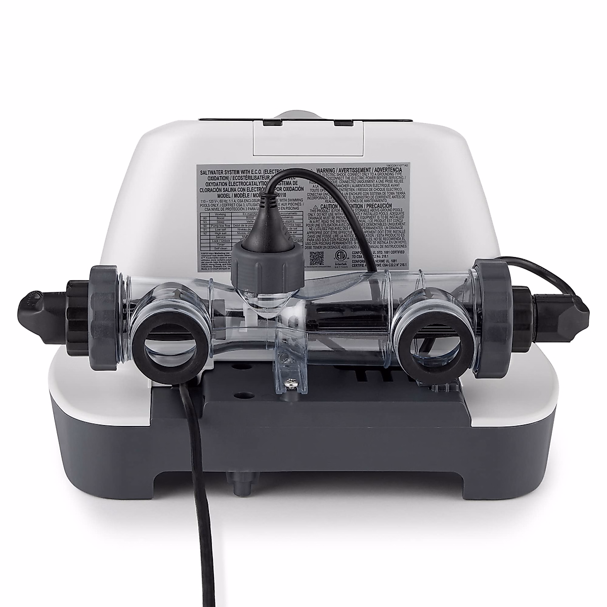 Intex 3000 GPH Sand Filter Pump with Built-In Timer and Krystal Clear Saltwater System Maintenance Set for Above Ground Outdoor Swimming Pools