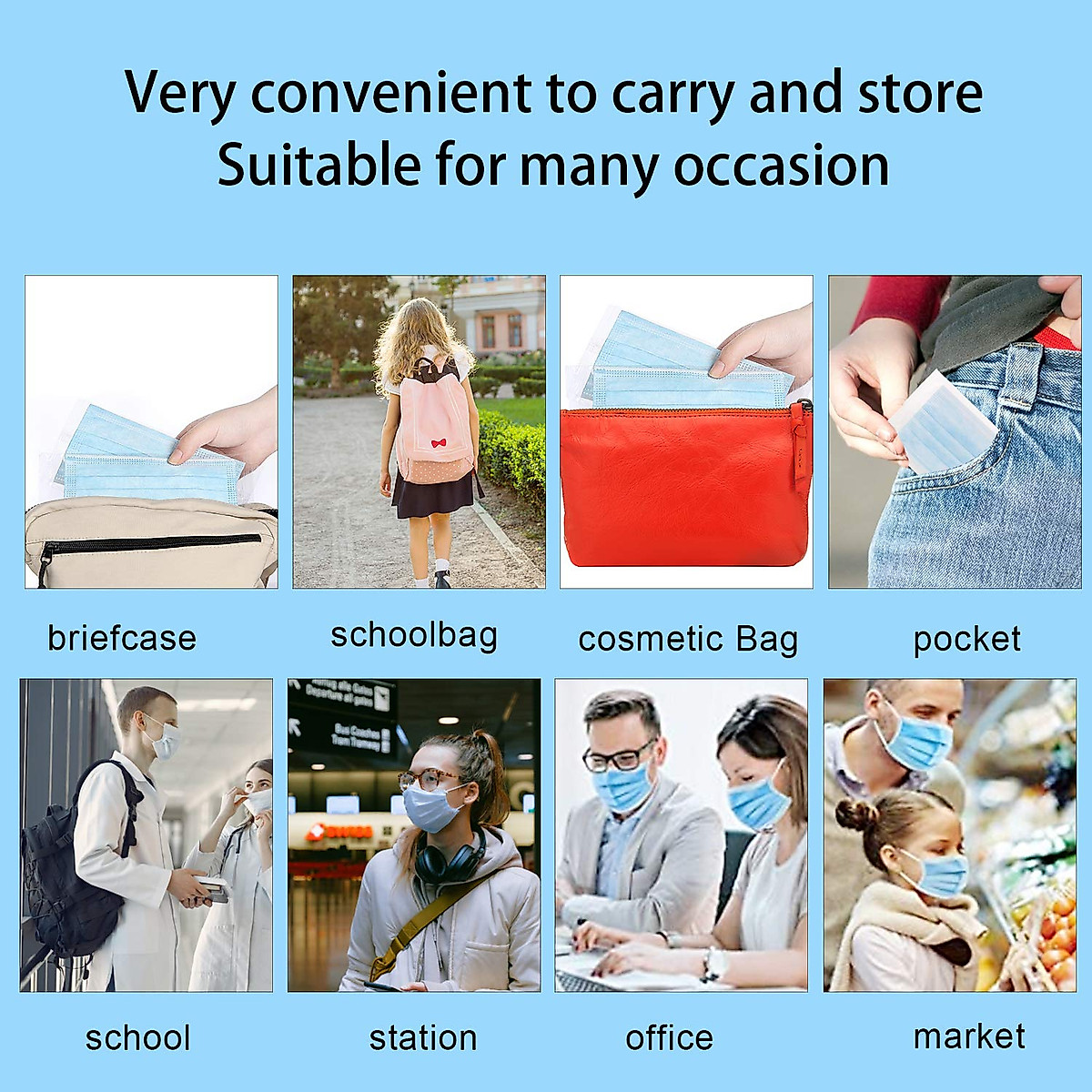 mystcare Disposable Face Mask 50 Pack Individually Packaged Wrapped Protection For Adults 3-layer Filter Safety Face Masks