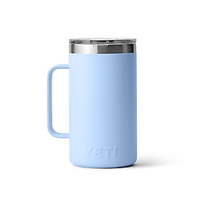 YETI Rambler 24 oz Mug, Vacuum Insulated, Stainless Steel with MagSlider Lid, Big Sky Blue