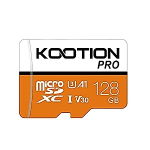 KOOTION 128GB Micro SD Card 128 gb Ultra Micro SDXC Memory U3 Card High Speed TF Card R Flash, U3, A1,V30, 128 GB