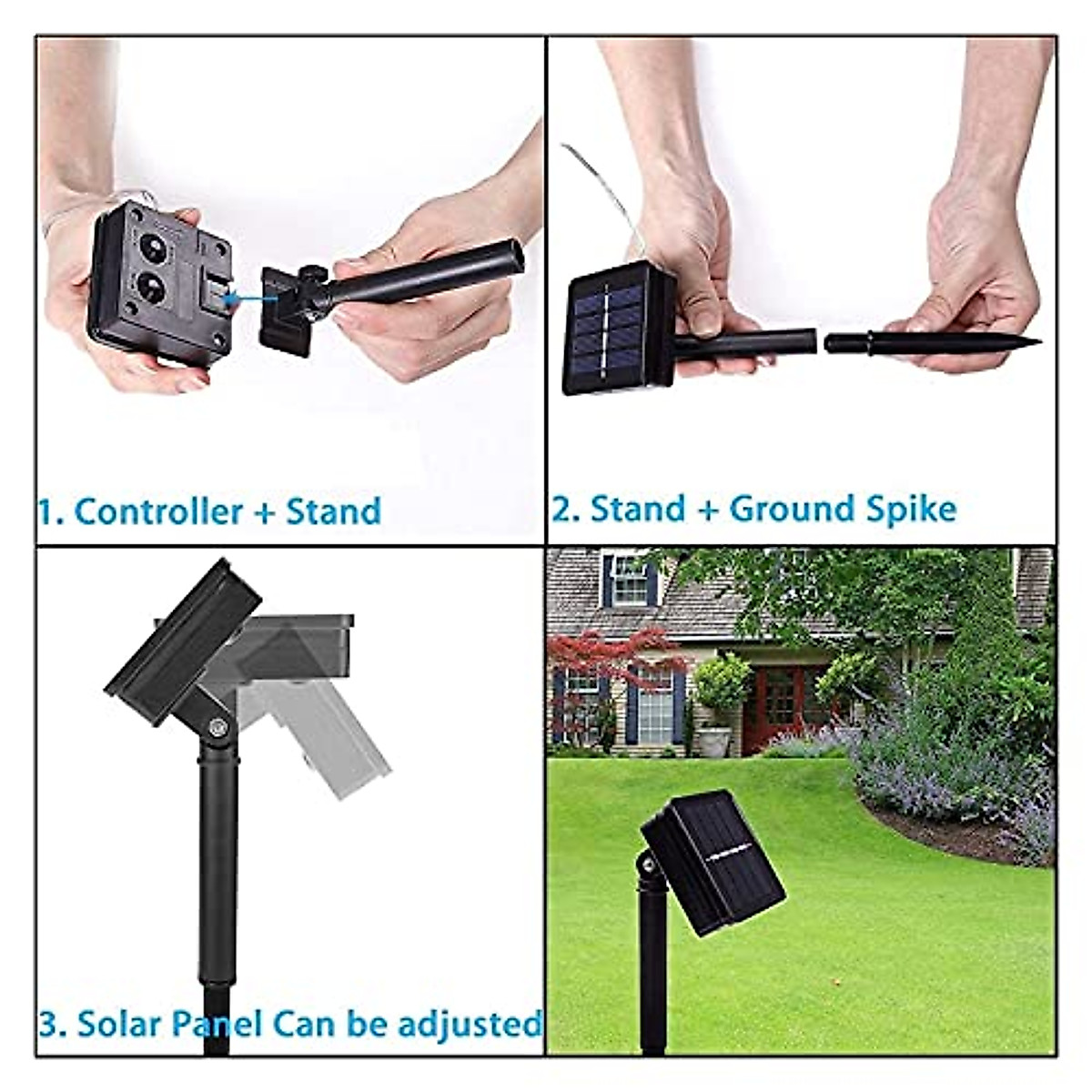 FOVKP Solar String Lights 50 LED Outdoor String Lights Garden Crystal Ball Decorative Lights Waterproof Indoor Fairy Lights for Home, Garden, Patio, Party, Yard, Christmas- Warm White