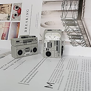 Compatible with Retro Radio AirPods Pro Case, Kids Teens Girls Boys Women Protective Silicone Skin for Radio AirPod Case Gramophone, Funny Kawaii Cartoon 3D Cute Cover for Radio AirPods Pro 2019