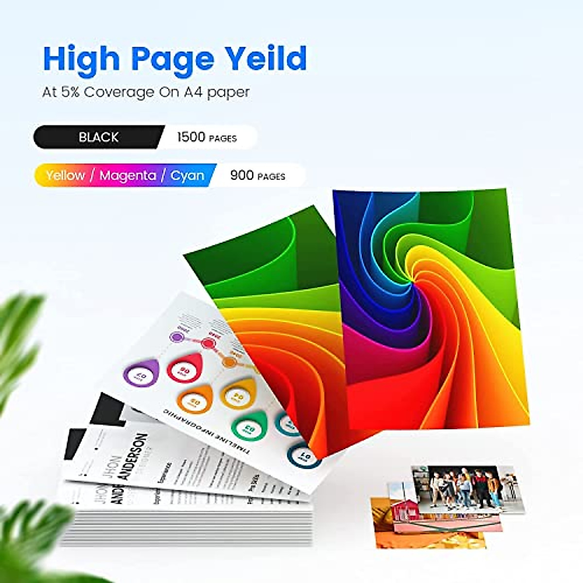 Topkolor Compatible HP 910XL Ink Cartridges Compatible HP Ink 910 Officejet Pro 8020 8020e 8025 8025e 8025e 8035 8035e 8028 8028e and OfficeJet 8022 8022e Printers, 4 Pack 910 XL Ink Cartridges