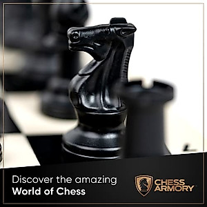 Chess Armory Deluxe Chess Club Set with Clock and Vinyl Board