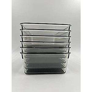 Set of 6 Acrylic 9"x 6" Non-slip Pantry and Drawer Organizing Bins by Brightroom