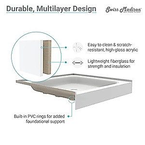 Swiss Madison SM-SB516 Voltaire 48x32 Shower Base