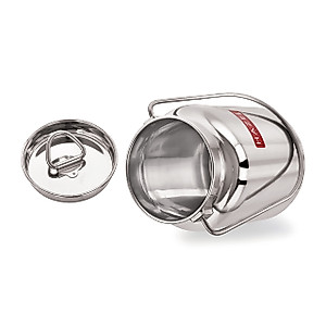 Hazel Stainless Steel Grease Oil Pot With Lid | Airtight Milk Kitchen Container (76 Fl.Oz)