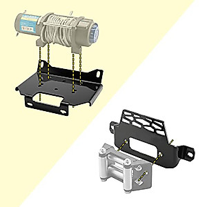 WeiSen Winch Mount Plate Bracket Kit Compatible with 2014-2019 Polaris RZR 900/1000/XP Turbo & General 1000 EPS