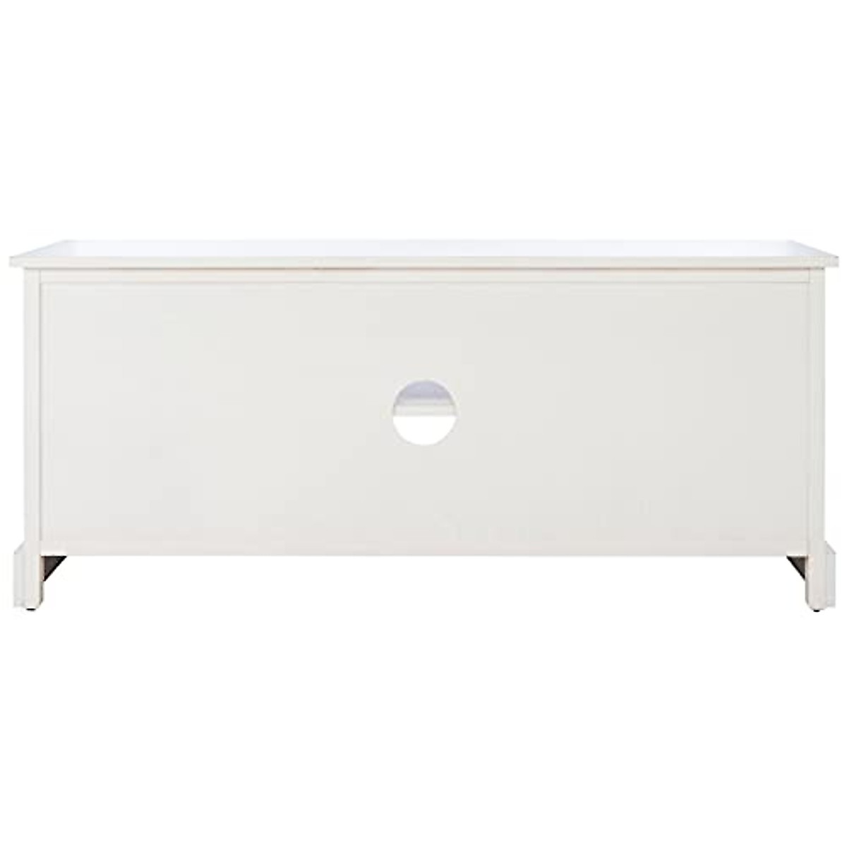 SAFAVIEH Home Collection Landers Distressed White 4-Drawer Media Stand (up to 55-inch Flat Screen TV)