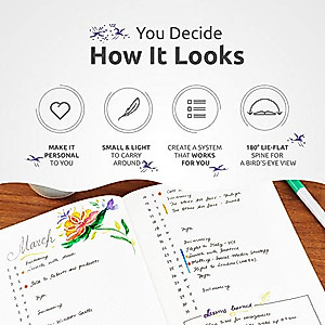 ZenART Faux Leather Dotted Journal - B5 Sized, 7 x 10-inch, Notebook with Vibrant Colors, Japanese Edge Motif - Lay Flat, with Grid for Journaling