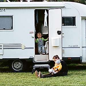 GarfatolRv 19”×14.5” Large Aluminum RV Steps with Carrying Bag Adjustable RV Step Stool with Feet Sheaths RV Step Supports Up to 1500 lbs