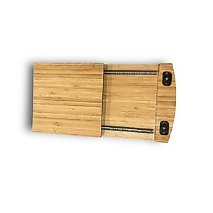 FabSix Bamboo Kitchen Appliance Slider for Counter - Small Appliance Slider - Under Cabinet Sliding Tray for Counter - Sliding Tray for Coffee Maker, Appliance Sliders for Kitchen Appliances.