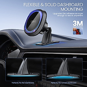 1Zero Compatible for MagSafe Car Mount [16 Super Strong Magnets] Magnetic Phone Holder for Car Dashboard Vent Hands-Free iPhone Car Mount Holder for iPhone 14 13 12 Pro Plus Max Mini MagSafe Case