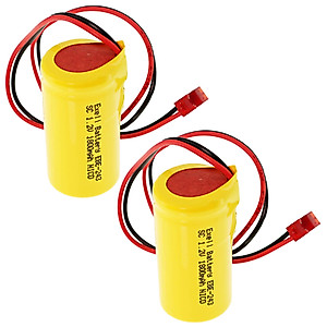 (2-Pack) 1.2V 1800mAh Emergency/Exit Lighting Battery Fits and Replaces Lithonia ELB0320, Lithonia ELB1P201NB, ANIC1493, Lithonia 1009S00-MZ