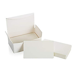 AimtoHome Blank Cardboard Paper White Message Card Business Cards Vocabulary Word Card Index Cards DIY Gift Tags Card About 100 PCS