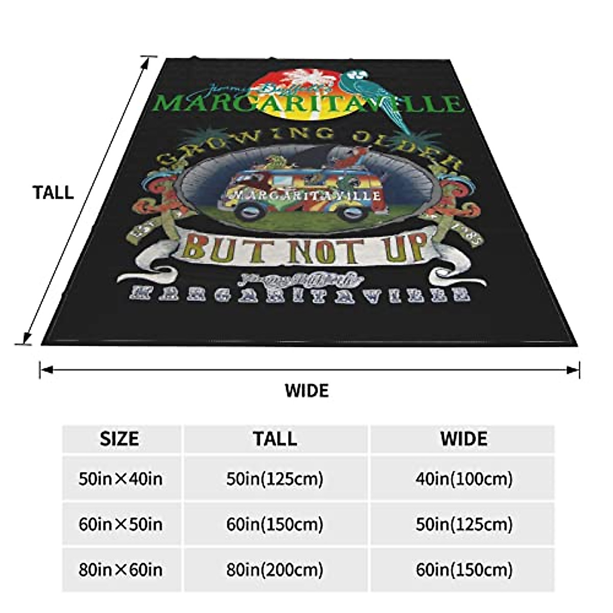 Jimmy Singer Buffett Blanket Warm Cozy Soft Flannel Throw Blanket Lightweight Fleece Bed Blanket Couch Living Room All Seasons 80"X60"