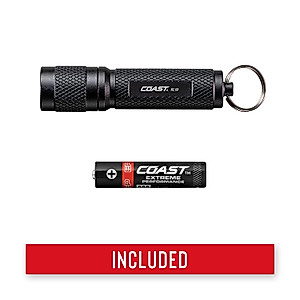 Coast KL10 100 Lumen LED Keychain Light, Pocket Sized, Black