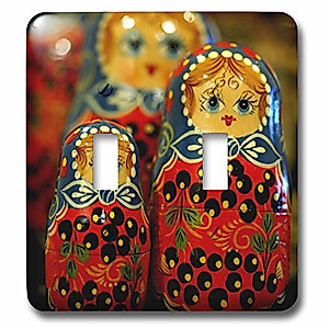 3dRose lsp_82513_2 Russia, Matrushka (Nesting) Dolls, Crafts Eu26 Cmi0062 Cindy Miller Hopkins Double Toggle Switch