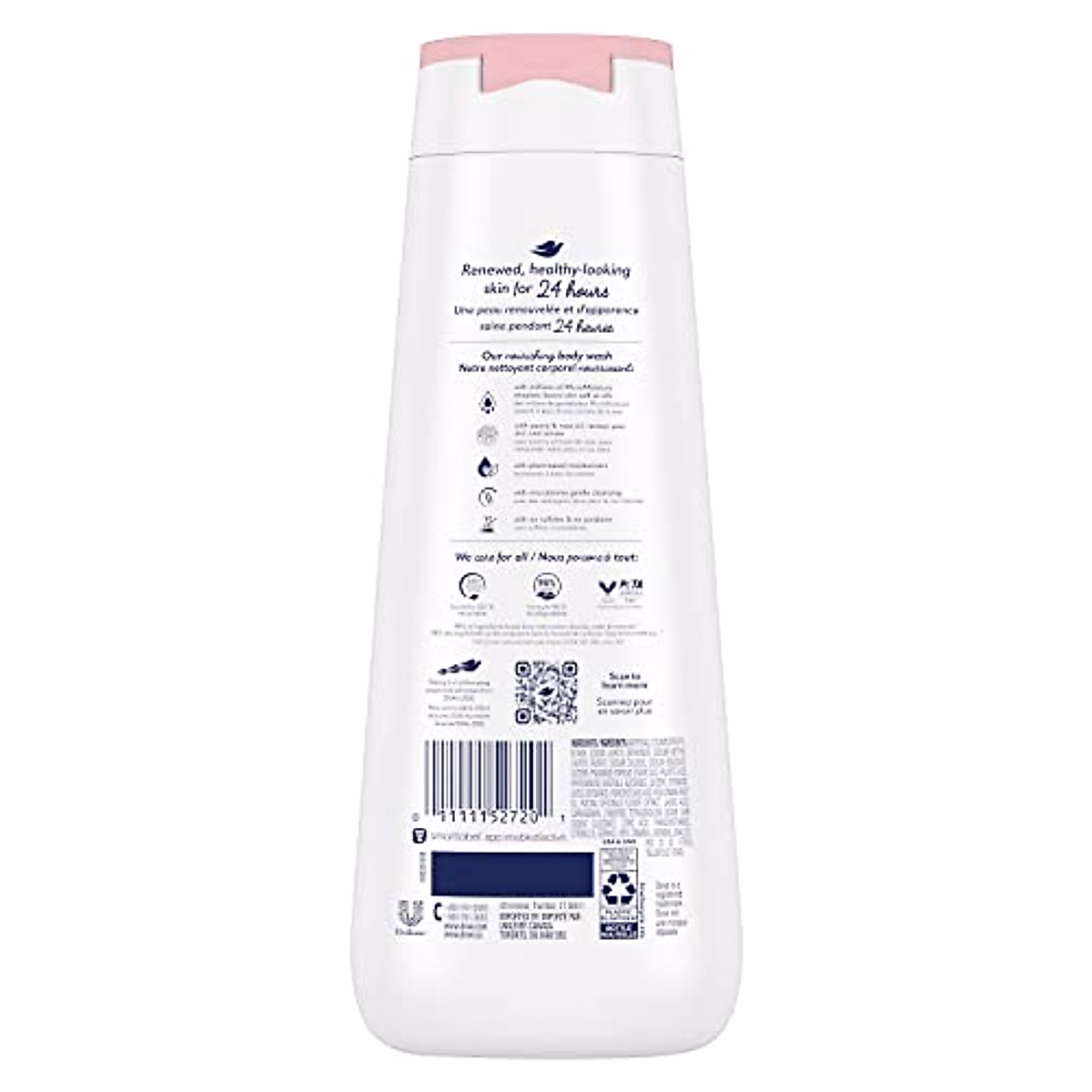 Dove Body Wash Renewing Peony and Rose Oil for Renewed, Healthy-Looking Skin Gentle Skin Cleanser with 24hr Renewing MicroMoisture 20 oz