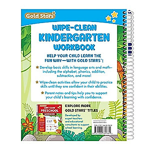 Wipe Clean Kindergarten Workbook for Kids Ages 5-6: All Subjects Including Writing, Math, Sight Words, Phonics, Reading, Addition and Subtraction, and More! Includes Dry Erase Marker