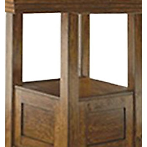 Signature Design by Ashley Ralene Traditional 36" Counter Height Dining Room Extension Table, Medium Brown