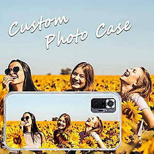 Eouine Custom Phone Case for Xiaomi Redmi Note 10 Pro 4G (6.67") - Personalized Picture Phone Cases Transparent Customizable Funda Customize Photo Text Design Cover - Customized Own Phone Case