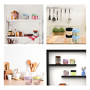 6 Pcs 8.5 oz Mason Jars with Lids, Glass Jars with Airtight Lids, for Salad, Spice, Candy, Jam, Seasoning, Small Meal Prep Containers