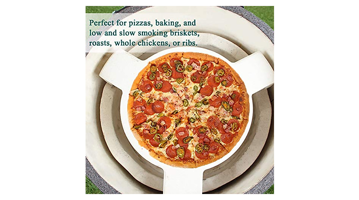 KAMaster Heat Deflector & Pizza Stone for Big Green Egg