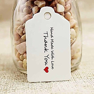 Paper Tags Gift Hang Tags with String 200pcs White