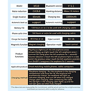 NC TWS Bluetooth 5.1 Earphones 3500mAh Charging Box Wireless Headphone 9D Stereo Sports Waterproof Earbuds Headsets with Microphone (Black-B)