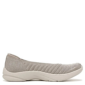 BZees Women's Legato Slip-On Flat Ballet, Taupe, 9