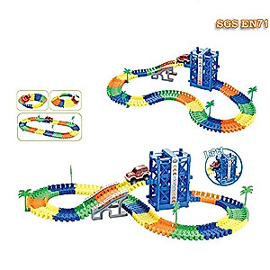 Race Car Track Flexible with Lift Create Your Own Track 120 Pcs. +3 by Mundo Toys