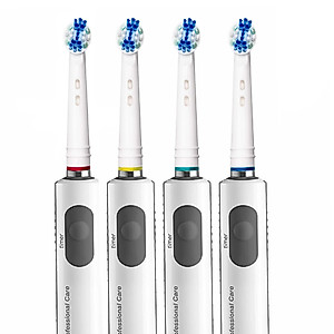 Flossing Action Replacement Brush Heads, Compatible with Braun Oral-B Electric Toothbrush - 4 Pack